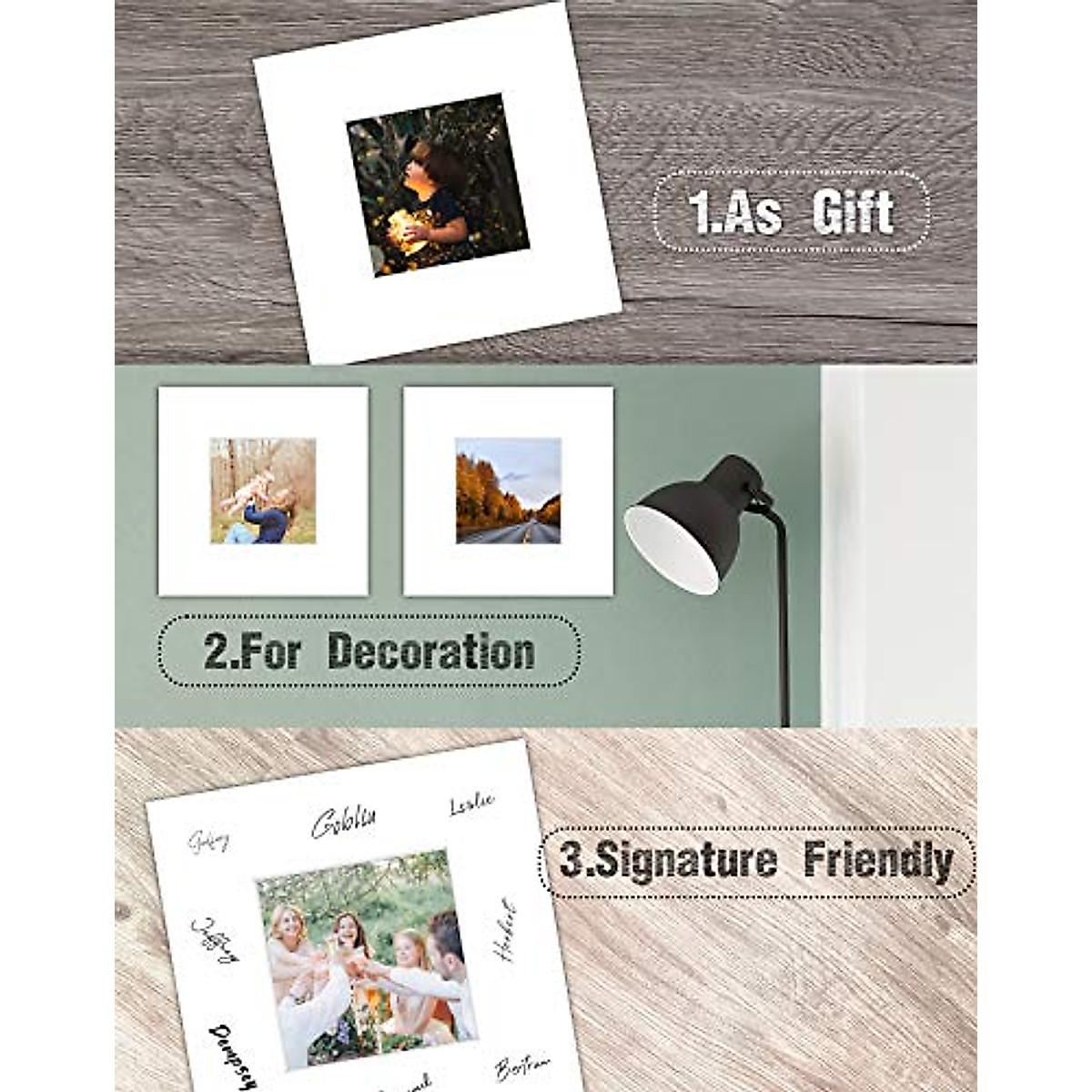 Golden State Art, Pack of 10, 8x8 White Picture Mats Mattes with White Core Bevel Cut for 4x4 Photo