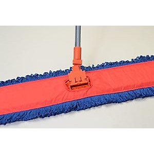 Dust Mop Frame Clip-On with Plastic Handle (Box of 12) 100% Made in USA