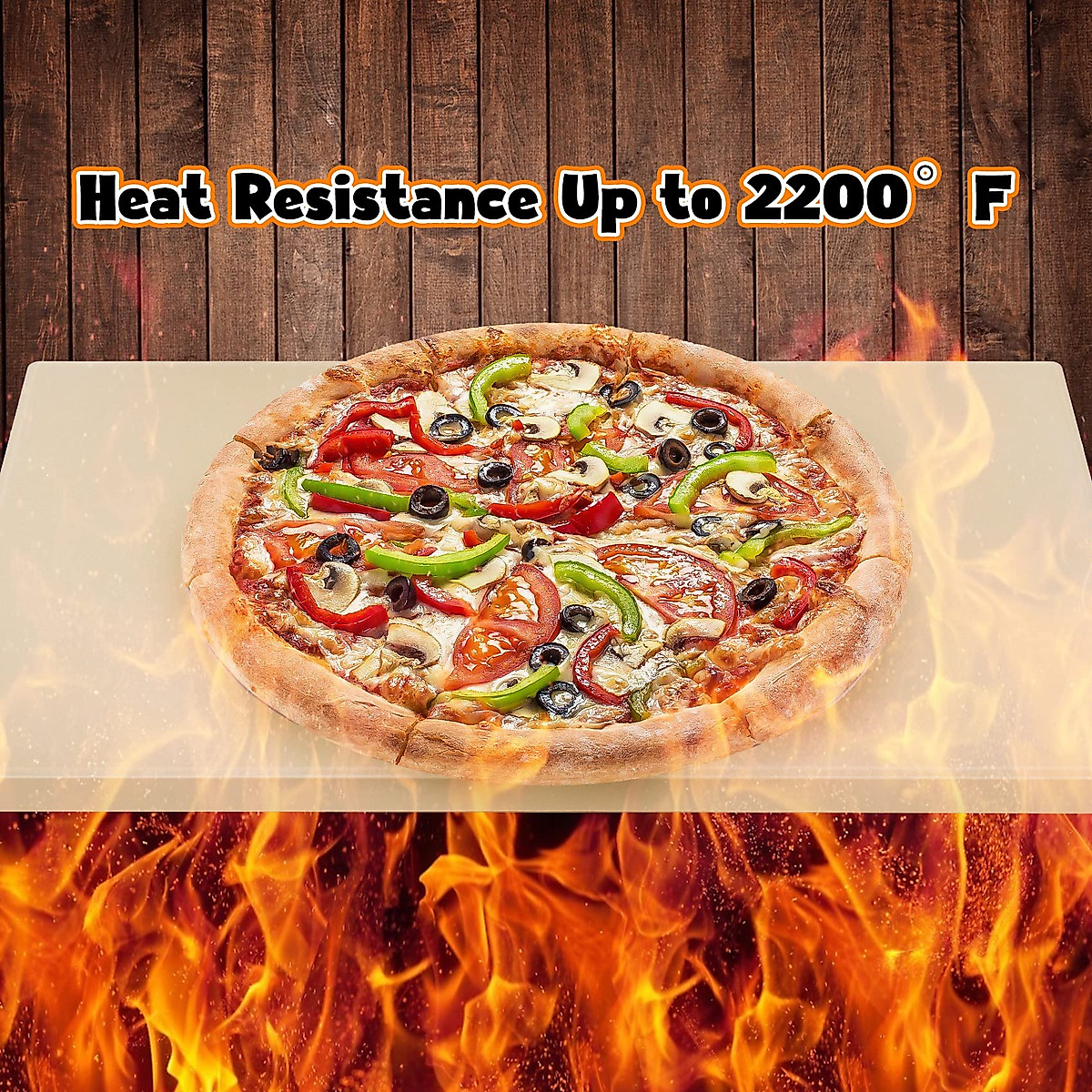 Mimiuo Pizza Grilling Tool Set for BBQ Grill & Oven Including Pizza Baking Stone and 12 x 14 inch Aluminum Pizza Peel for Baking Bread Pies