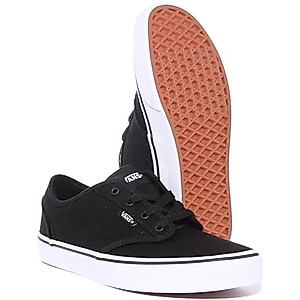 Vans Low-Top Sneakers, Canvas/Black/Black, 3 US Unisex Little Kid