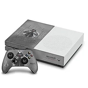Head Case Designs Officially Licensed Assassin's Creed Belt Crest Brotherhood Graphics Vinyl Sticker Gaming Skin Decal Cover Compatible With Xbox One S Console and Controller Bundle