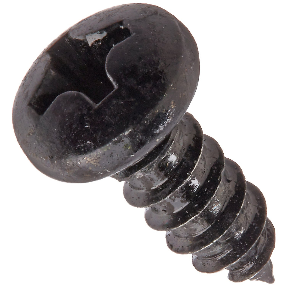 Small Parts-0606 Steel Sheet Metal Screw, Black Zinc Plated Finish, Pan Head, Phillips Drive, Type AB, #6-20 Thread Size, 3/8" Length (Pack of 100)