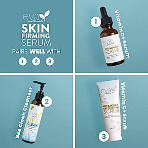 Eva Naturals Skin Firming Serum with Niacinamide and Hyaluronic Acid, 1 oz