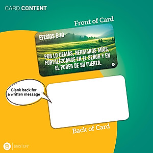 70 Spanish Bible Verse Kudos Cards: Inspirational Religious Christian Scripture Quote – Thank You Appreciation & Encouragement Blank Back – School Kids Notes - Teacher Reward Stationary Bulk Gift