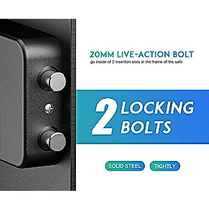 RPNB Deluxe Safe and Lock Box,Money Box,Digital Keypad Safe Box,Steel Alloy Drop Safe, Keypad Lock,Perfect for Home Office Hotel Business Jewelry Gun Cash Use Storage,1.8 Cubic Feet