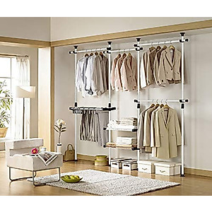PRINCE HANGER, Deluxe Pants & Shelf Hanger, Clothing Rack, Clothes Organizer, Pants Hanger, Freestanding, Tension Rod, Closet system, Closet organizer, Clothes rack, Heavy Duty, PHUS-0052, Made in Korea