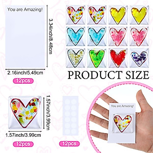 Landical 12 Pcs Heart Pocket Hug Token Glass Heart Pocket Hug Token for Women Men Thank You Hug Token Gift Employee Appreciation Hug Token Gifts Inspiration Gift Valentine Day(Inspirational)