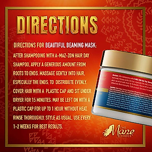 The Mane Choice A-MAZ-ZON HAIR DAY - BEAUTIFUL BEAMING MASK - Reviving Deep Conditioning Hair Mask for Dry, Thirsty Hair - Coats Hair in Biotin and Vitamins C,D,E (12 OZ)