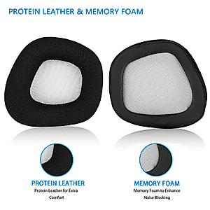 Jecobb Replacement Earpads with Mesh Fabric & Memory Foam Ear Cushion Cover for Corsair Void & Corsair Void PRO RGB Wired/Wireless Gaming Headset ONLY (Black/Grey)