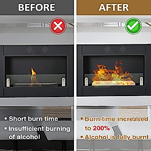 2Pack Premium Ceramic Wool for Portable Tabletop Firepit to Extend Burn Time - Ceramic Wool Wick Sponge Ceramic Fiber Insulation for Bioethanol Fireplaces (12" x 8")