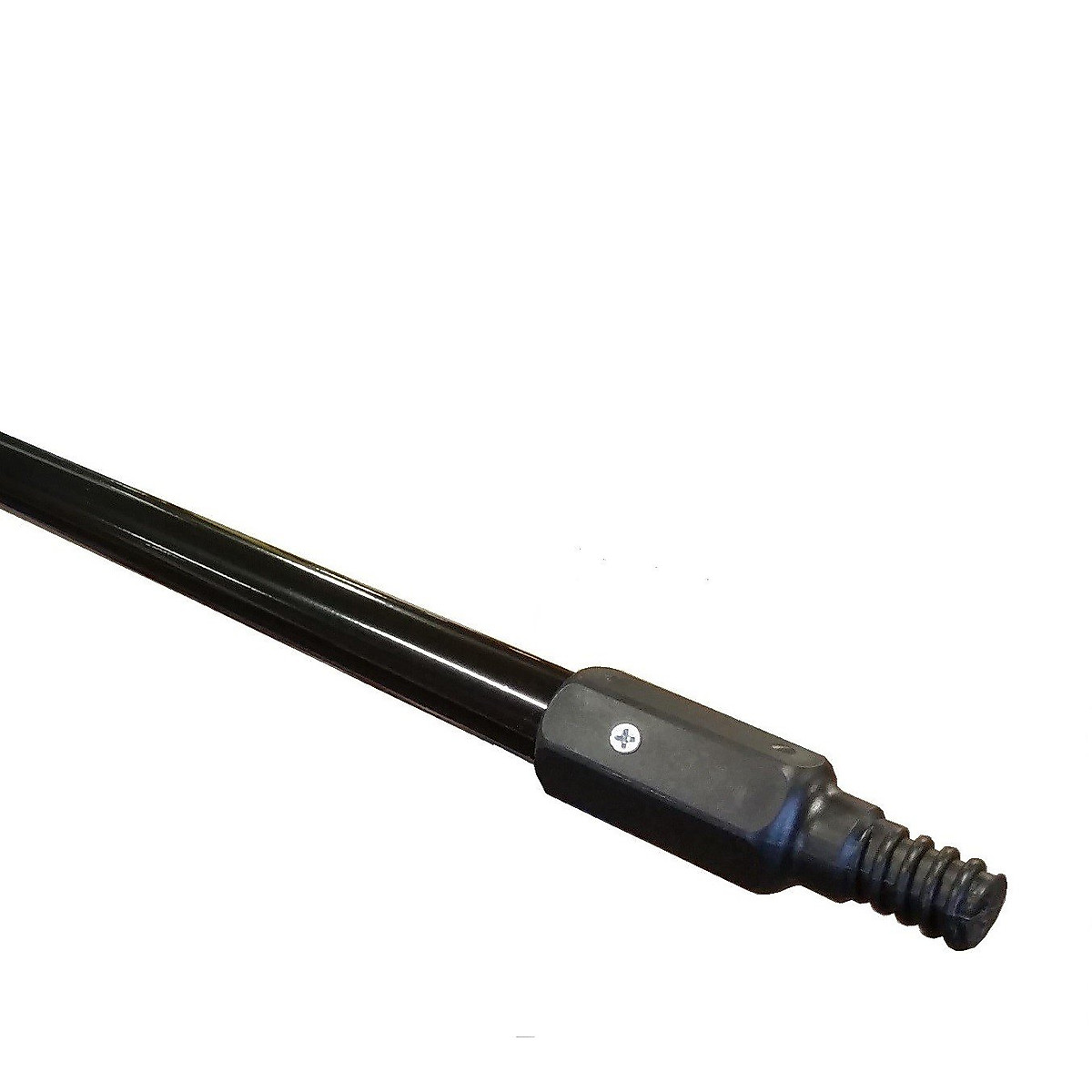 American Select Tubing 3900198 60" Black Powder Coated Metal Broom Handle with Black Hex Thread