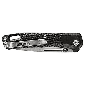 Gerber Gear Zilch Folding Pocket Knife, 3.1 Inch Plain Edge Blade, Black