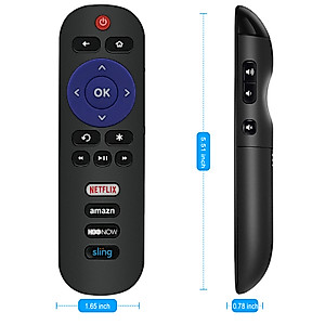 RC280 Replace Remote Control Applicable for TCL Roku TV 55S405 40S3800 50UP120 65S401 32S301 32S850 32S3700 32S3750 43FP110 43UP120 48FS3700 48FS3750 50FS3850 28S3750 32S3800 32S3850 32S3850A 32S3850B
