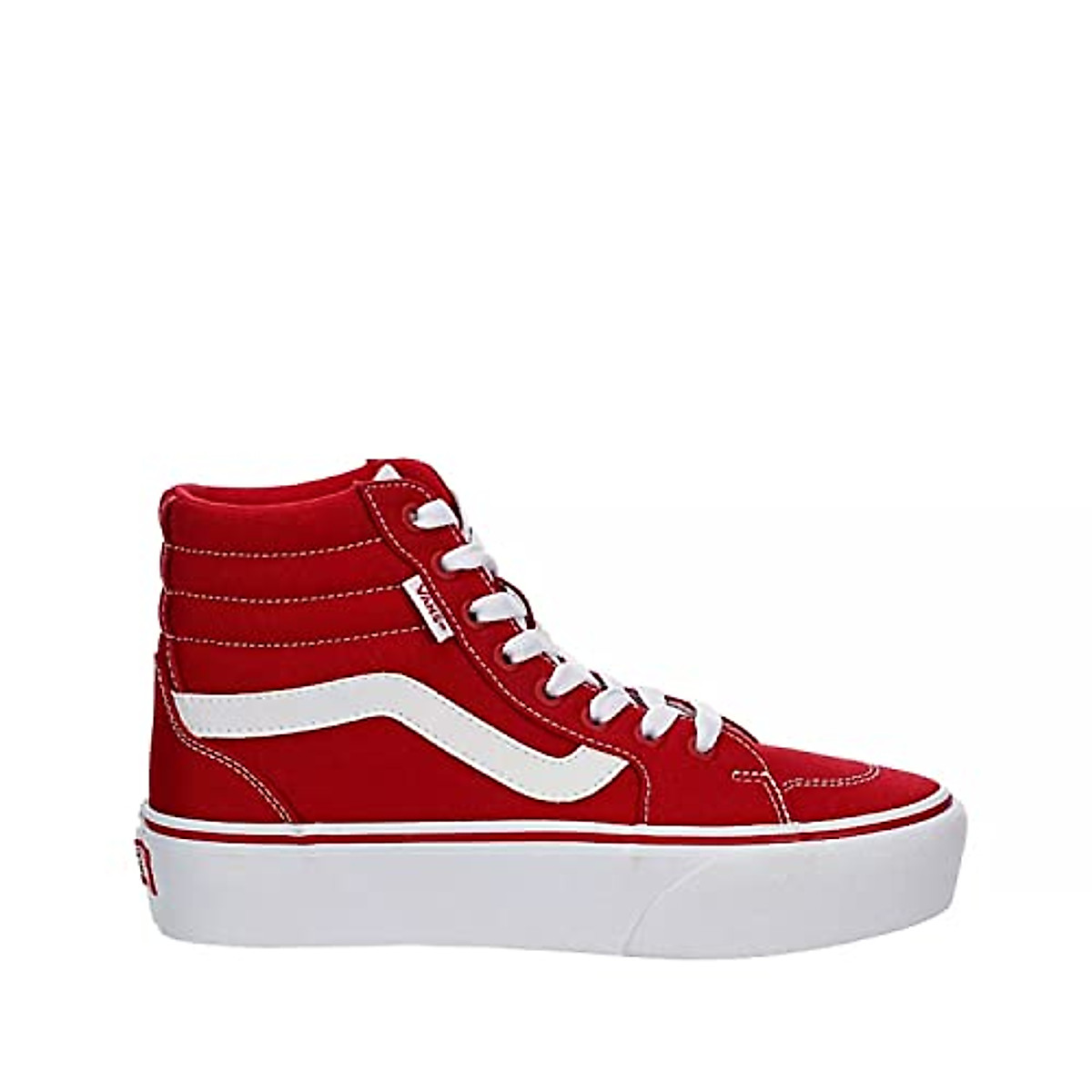 Vans Unisex Filmore High Platform Canvas Sneaker - Tango Red 9