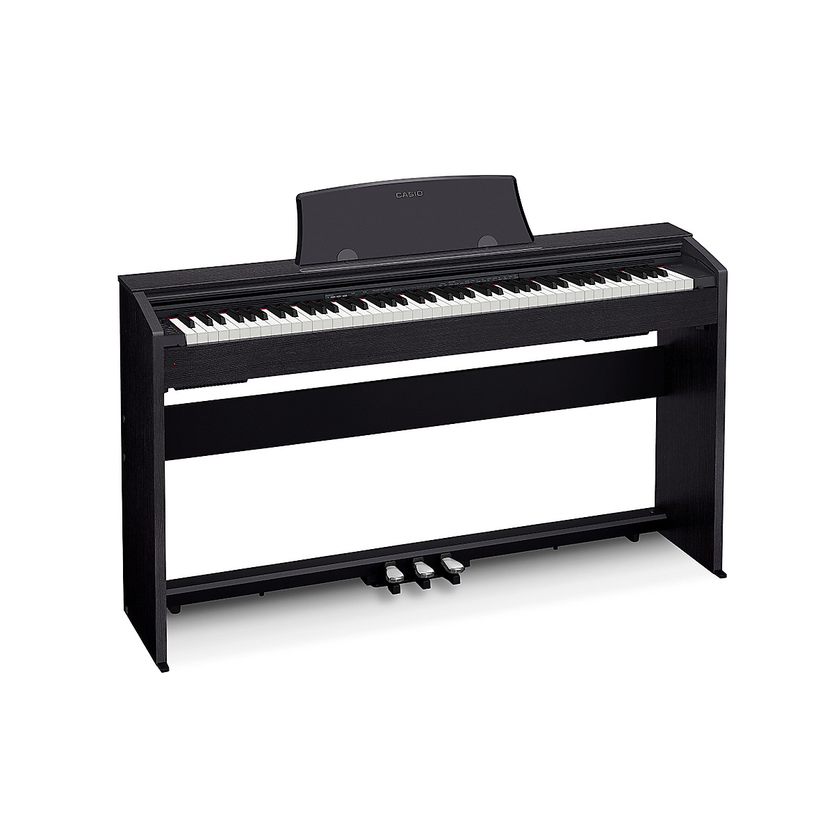 Casio Privia PX-770 Digital Piano - Black Bundle with Furniture Bench, Headphones, Piano Book, Online Piano Lessons, Instructional DVD, and Austin Bazaar Polishing Cloth