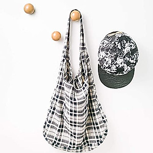 30GO Wood Wall Hooks, Wall Mounted Hook(Pack of 4), Modern Wood Coat Rack, Decorative Wooden Pegs for Hanging Hat, Towel, Key or Purse