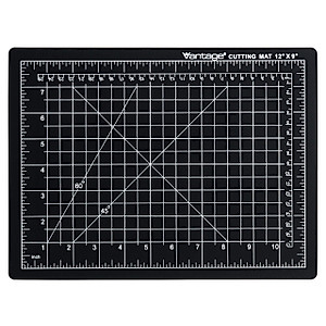 Dahle Vantage 10670 Self-Healing Cutting Mat, 9"x12", 1/2" Grid, 5 Layers for Max Healing, Perfect for Crafts & Sewing, Black