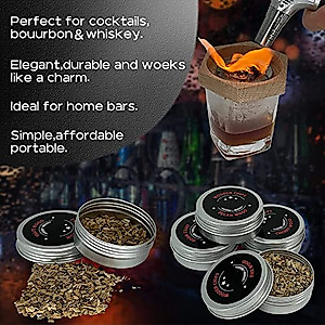 Cocktail Smoker Kit Drink Whiskey Smoker Infuser Kit with Wood Chips,Old Fashioned Smoker Kit for Cocktail, Wine, Whiskey and Bourbon(Gift for Whiskey Lover, Dad, Husband)