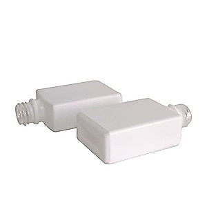 BEGIKET 12 Pack 1 oz Square Glass Dropper Bottle for Essential Oil, 30ml /1 oz White Coated Glass Bottle with Eye Droppers, for Perfume,Serums and Liquids (Matte White)