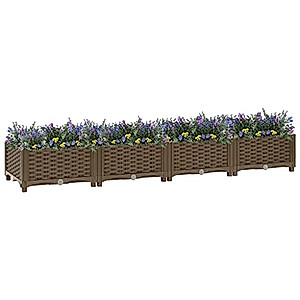 vidaXL Raised Bed 63"x15.7"x9.1" Polypropylene