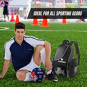Vizari Solano Soccer Backpack (Black)