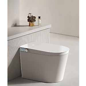 Kogven Smart BidetToilet, Modern One Piece Toilet with Bidet Built in, Heated Seat, Warm Water Washing & Air Dryer, Auto Flush, Self-Clean Stainless Steel Nozzle,LED Display, Slow Close Lid