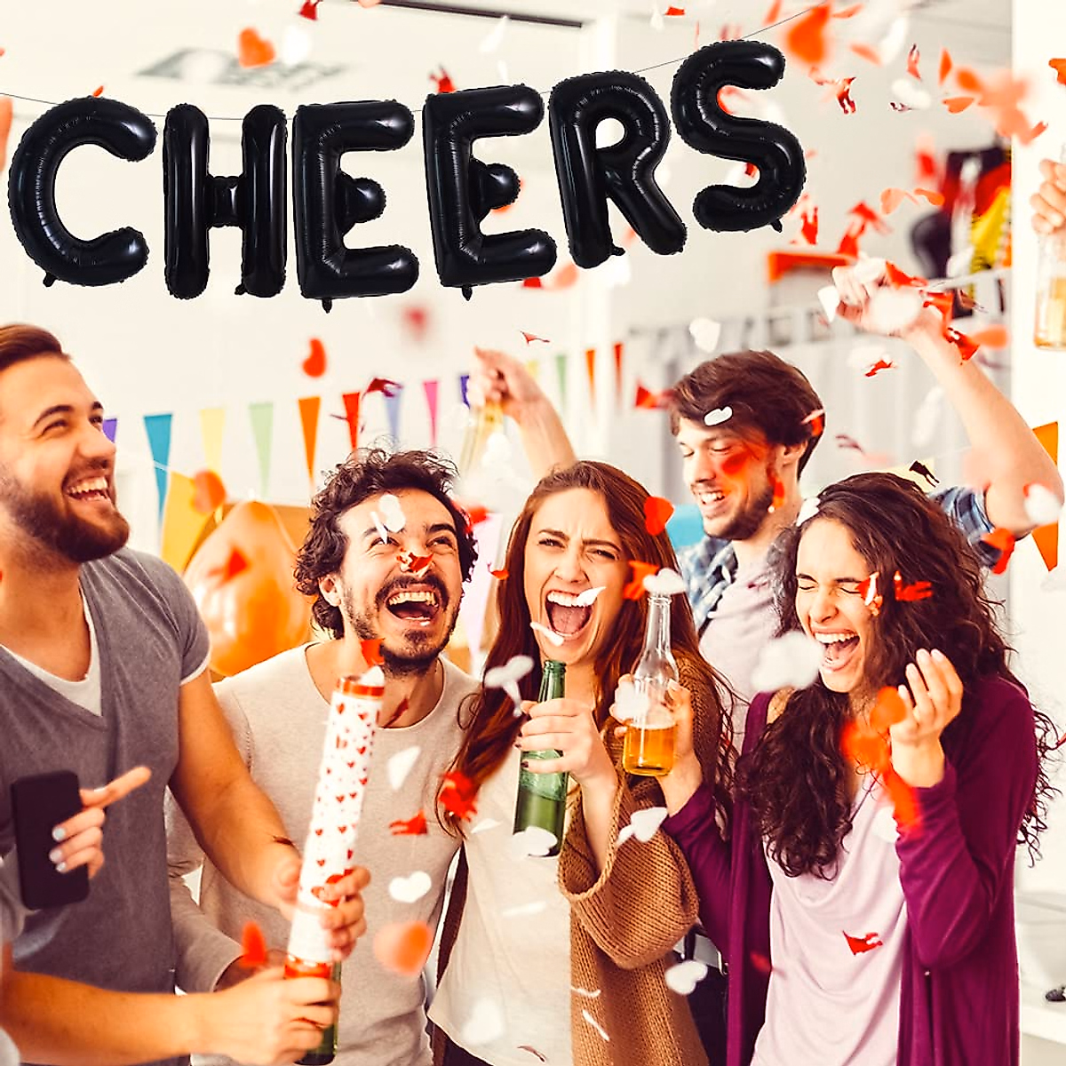 TONIFUL 52 Pieces 16 Inch Black Letter A-Z Balloons,Custom Phrase Mylar Foil Alphabet Letter DIY Personalized Phrase Banner for Birthday Anniversary Celebration Graduation Party Supplies Decoration