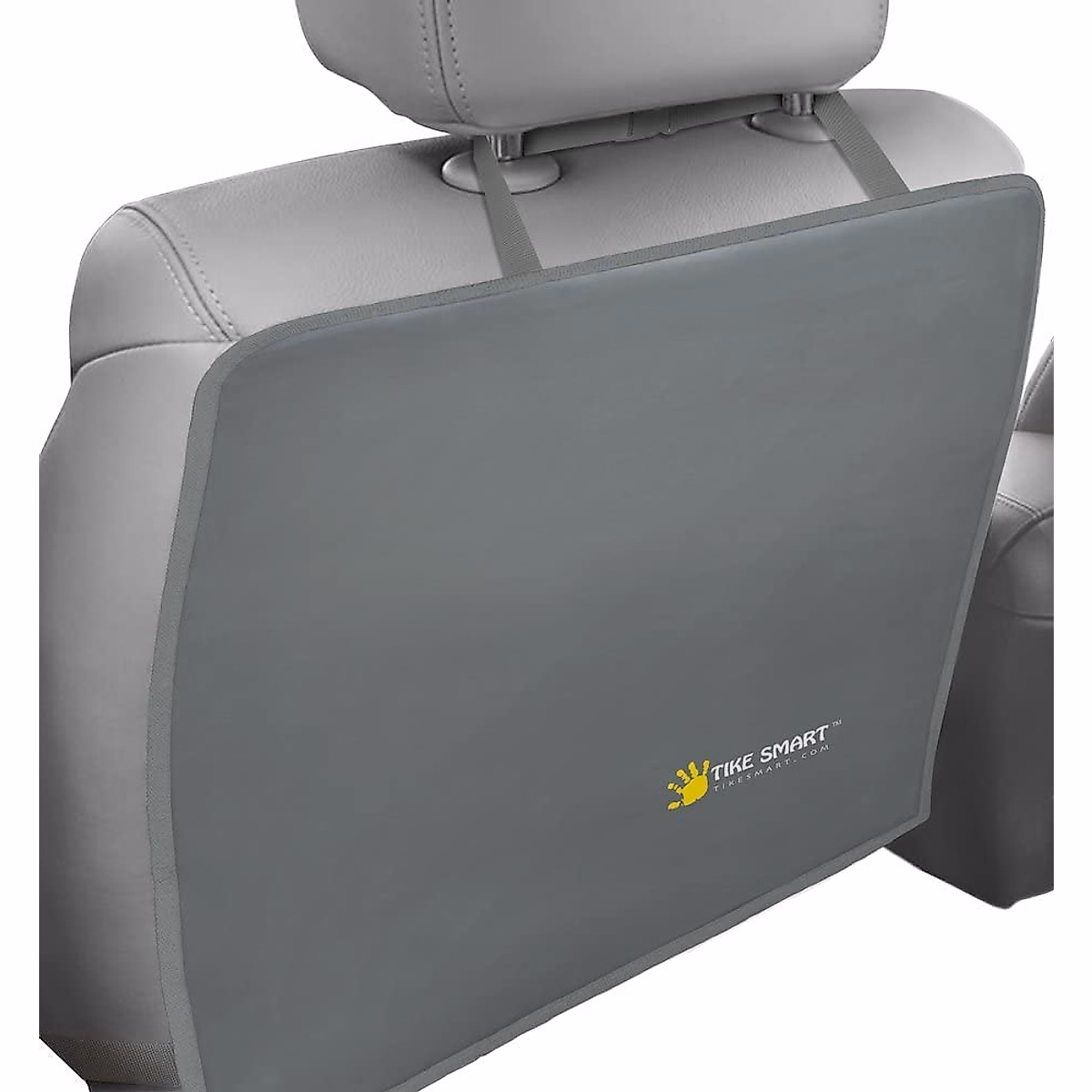 TIKE SMART Luxury Clean-Edge Kick Mat - Seat Back Protector and Seat Cover with Invisible Strap and Stiff Edging (1 Mat)