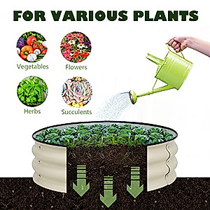 BPS Metal Raised Garden Bed 2-Pack 30''x30''x9'' Galvanized Planter Raised Garden Boxes for Flower Planters, Vegetables Herb