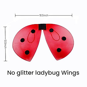 Danballto Ladybug Costume for Toddler Girls Tutu Wings Kids Halloween Costume for Girls Party Favo Dress Up r (red Black)