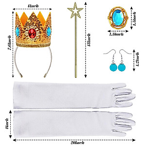 PENDELY Princess Costume,Princess Dress Halloween Party Cosplay,Princess Outfit with Accessories