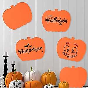 48Pcs Pumpkin Cutouts Paper 9. 5’’x 7.5’’ Thanksgiving Pumpkin Shape Cut-Outs Halloween Classroom Decorations for Fall Harvest Autumn Back to School Party Supplies Bulletin Board Kids Craft Project