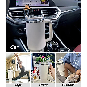 IFSNOW 5Pcs Cowboy Hat Straw Covers Compatible with Stanley Cup 30 40 oz, Cute Funny Straw Toppers Tumbler Accessories for Men Women Gift, Silicone 10mm Straw Caps Dust-Proof Protector