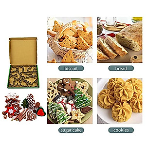 12PCS Dinosaur Cookie Cutters Set - ISZW Stainless Steel Metal Dinosaur Theme Shapes Baking Mold for Kids Baking, Metal Cookie Cutter Molds for Kids Birthday Party DIY Cake Decoration