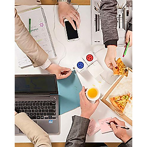 Allocacoc, PowerCube |ExtendedUSB|, 4 outlets, 2 USB Ports, 5 feet cable, Mounting dock, Surge Protection, Childproof Sockets, ETL Certified (Green)