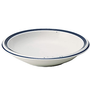 TAMAKI Air Stack T-954188 Curry & Pasta, Line Blue, Diameter 8.7 x Height 1.6 inches (22 x 4 cm), Microwave & Dishwasher Safe