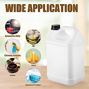 Skylety 8 Pack 1 Gallon Plastic Jug with Lid and Handle Storage Containers Jugs Empty Gallon Containers Commercial Plastic Jugs for Liquids Water Sauces Soaps Detergents