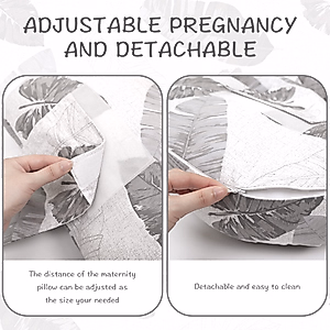 Childlike Pregnancy Pillows,Maternity Pillow for Pregnant Women with Detachable Cotton Pillow Cover,Soft Adjustable Side Sleeper Pregnancy Pillow,Support for Waist,Abdomen,Back,HIPS,Legs(Leaves)