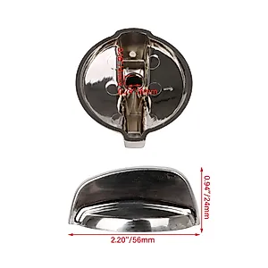 Urdrsaf 4Pcs WB03T10295 Chrome Gas Stove Knob Surface Burner Control Knobs Replacement for GE