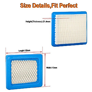 HIFROM(Pack of 2 Air Filter Compatible with 491588 491588S 4915885 399959 John Deere PT15853 Oregon 30-710 Prime line 7-02257 3.5-6 HP Quantum Engines with Spark Plug