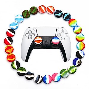 36pcs Joystick Grip for Ps5 Ps4 Controller, Silicone Thumb Grips Caps Cover Analog Stick for Playstation 5, Playstation 4 Controller, Xbox 360, Xbox One Controller (36pcs Multicolor joysticke caps)