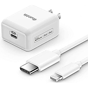 iPhone Fast Charger [MFi Certified], Quntis 20W iPhone High Speed Charger Type C Rapid Charger Plug with 6FT USB C to Lightning Cable for iPhone 14 13 Mini Pro Max 12 11 XS XR X iPad AirPods, White