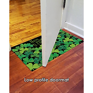 Toland Home Garden 800261 Shamrocks St Pats Door Mat 18x30 Inch Spring Outdoor Doormat for Entryway Indoor Entrance