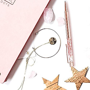 ZZTX 10 Pcs Rose Gold Ballpoint Pens Metal Pen Bling Dynamic Liquid Pieces Pen With Refills Black Ink Office Supplies Gift Pens For Christmas Wedding Birthday