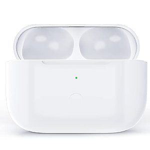 Wireless Charging Case Replacement Compatible for Air Pod Pro Case, Support Wired & Wireless Charging, 660 mAh Built-in Battery, with Bluetooth Pairing Sync Button (White)