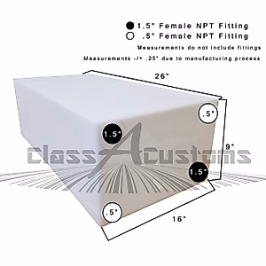 Class A Customs | RV Fresh and Gray Water Tank | Combo Pack (13 Gallon & 16 Gallon) | RV Water Holding Tanks