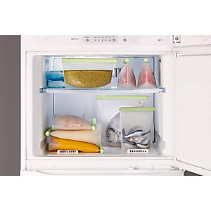 Lekue Silicone airtight Storage, 1000ml/4.25cups Reusable Food Bag, 4.25 cups, frost