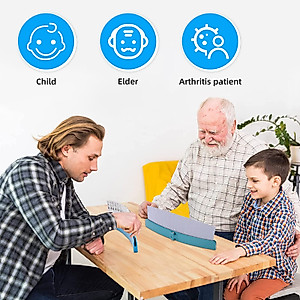 Fanwer Card Holders for Playing Cards (Set of 4), Playing Card Holders for Seniors Kids, Hands-Free Curved Foldable Plastic Card Holders, 2 Blue 2 Green, 13.4'' Long