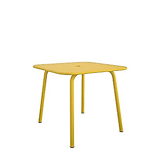 Novogratz Poolside Gossip Collection, June Square Dining Table, Yellow