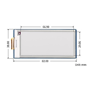 waveshare 2.9inch e-Paper Display Module for Raspberry Pi Pico, Red Black White Three Colors 296×128 Pixels E-Ink LCD Screen, SPI Interface Wide Viewing Angle, Paper-Like Effect
